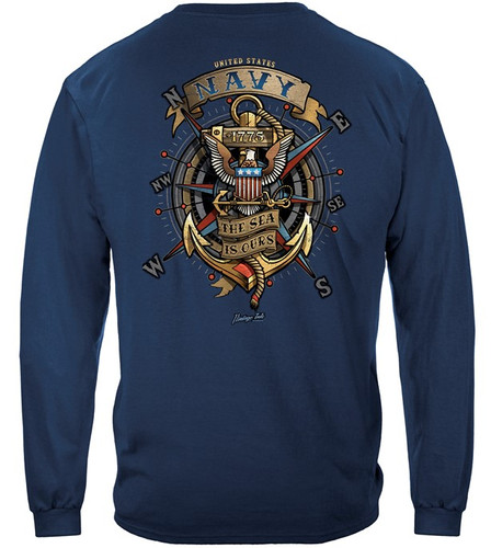 US NAVY USN SAILORS COMPASS ANCHOR AMERICAN EAGLE PATRIOTIC | Marine ...