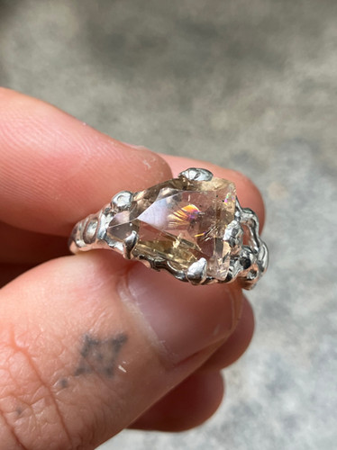 Melted quartz ring | LRM Jewellery