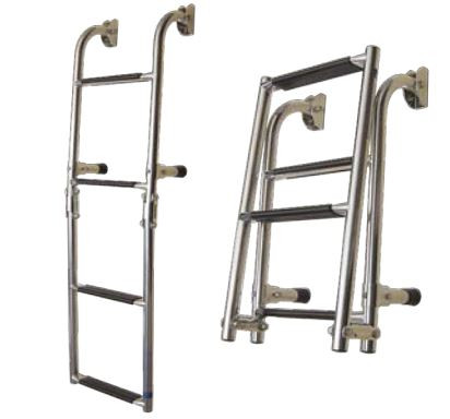 Transom Ladder, Folding - Polished Stainless Steel | Tanzer Boat Parts