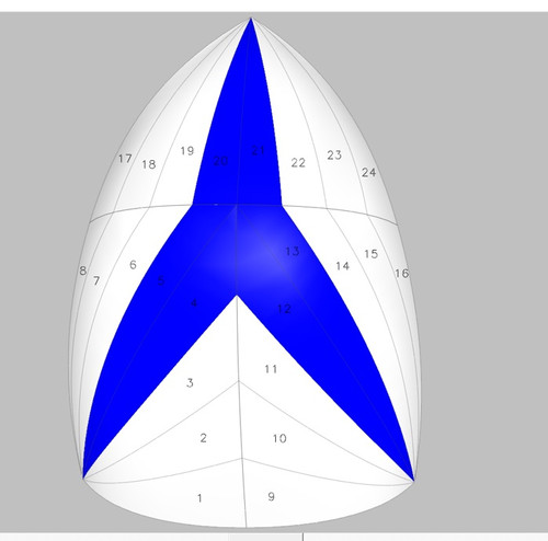Tanzer 25 Tri-Radial Spinnaker - Mono Color | Tanzer Boat Parts