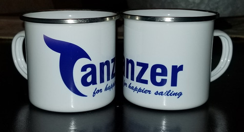 Tanzer Metal Enameled Mug - English or French | Tanzer Boat Parts