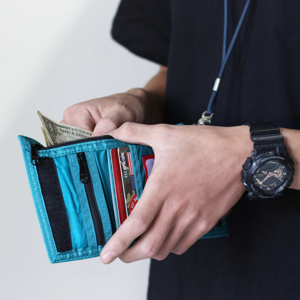 Rough Enough Black Travel Neck Mens Lanyard Wallet for Women with ...