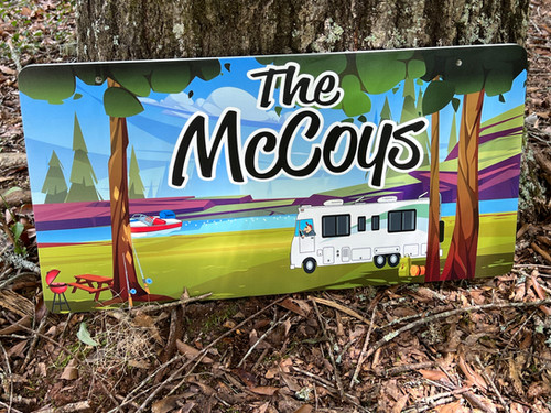 Lake RV Sign, Camper Sign, Weatherproof Rv Sign, Campsite Flag, RV Flag ...