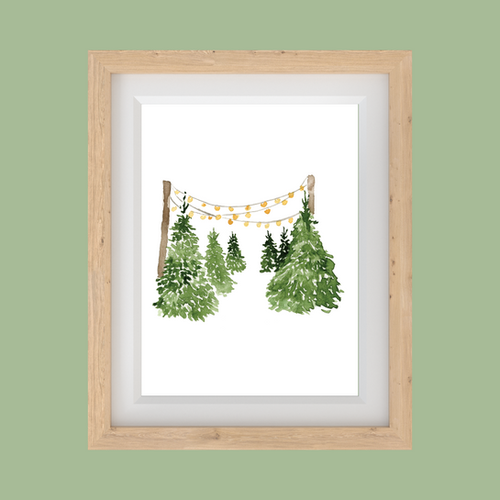 Christmas Tree Farm Art Print | Rebecca Powell