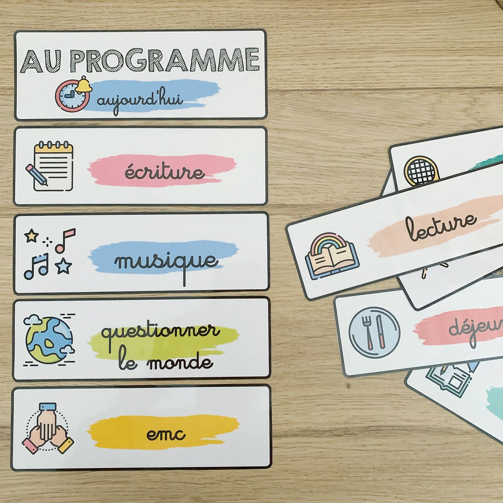 #Rentrée2020 : les étiquettes emploi du temps