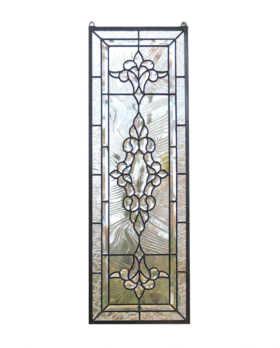 Clear Beveled Glass Window Panel 12" x 36" | Tmistore