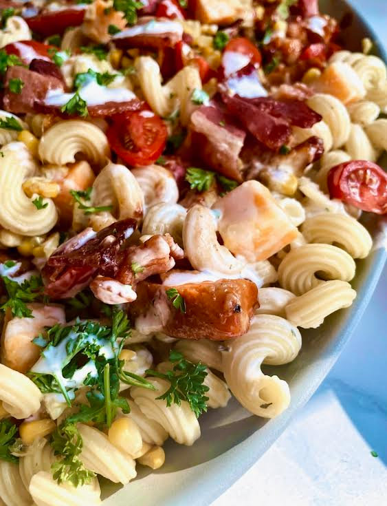 Barbecue Chicken, Bacon & Ranch Pasta Salad