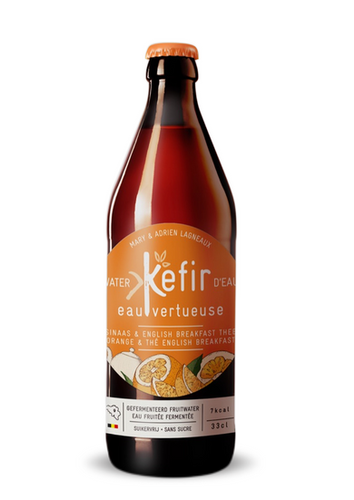 Orange & Thé english breakfast | Kefir Eau Vertueuse