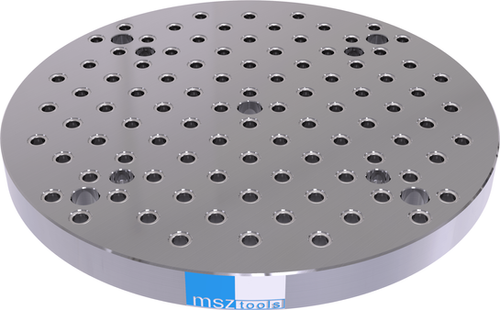 Device plate with round grid