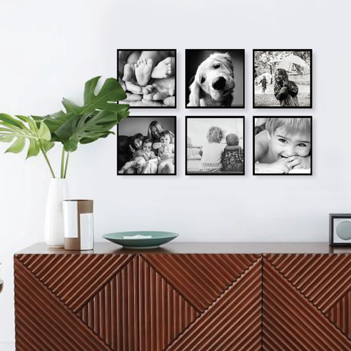 Set De 6 Cuadros 8x8 Bastidor Superposter