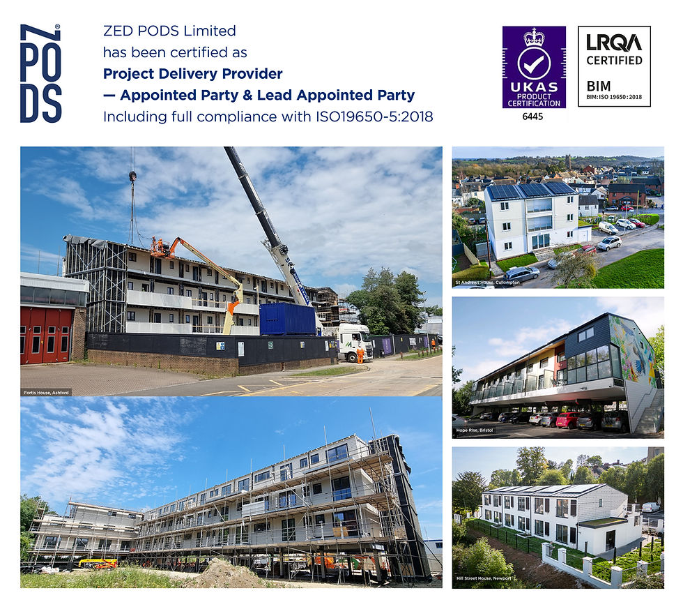 ZED PODS Achieves ISO 19650-2 Certification