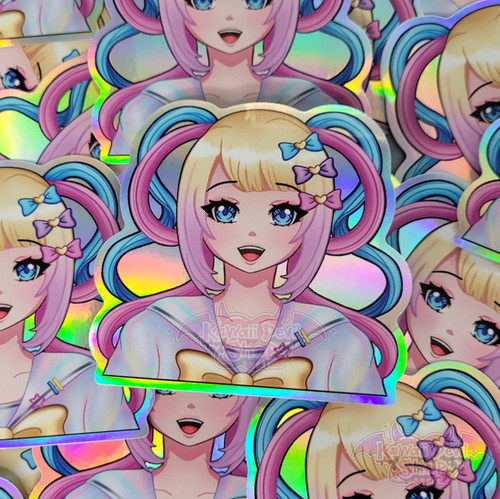 KAngel Holographic 3 Inch Vinyl Sticker | Kawaii Devil Shop