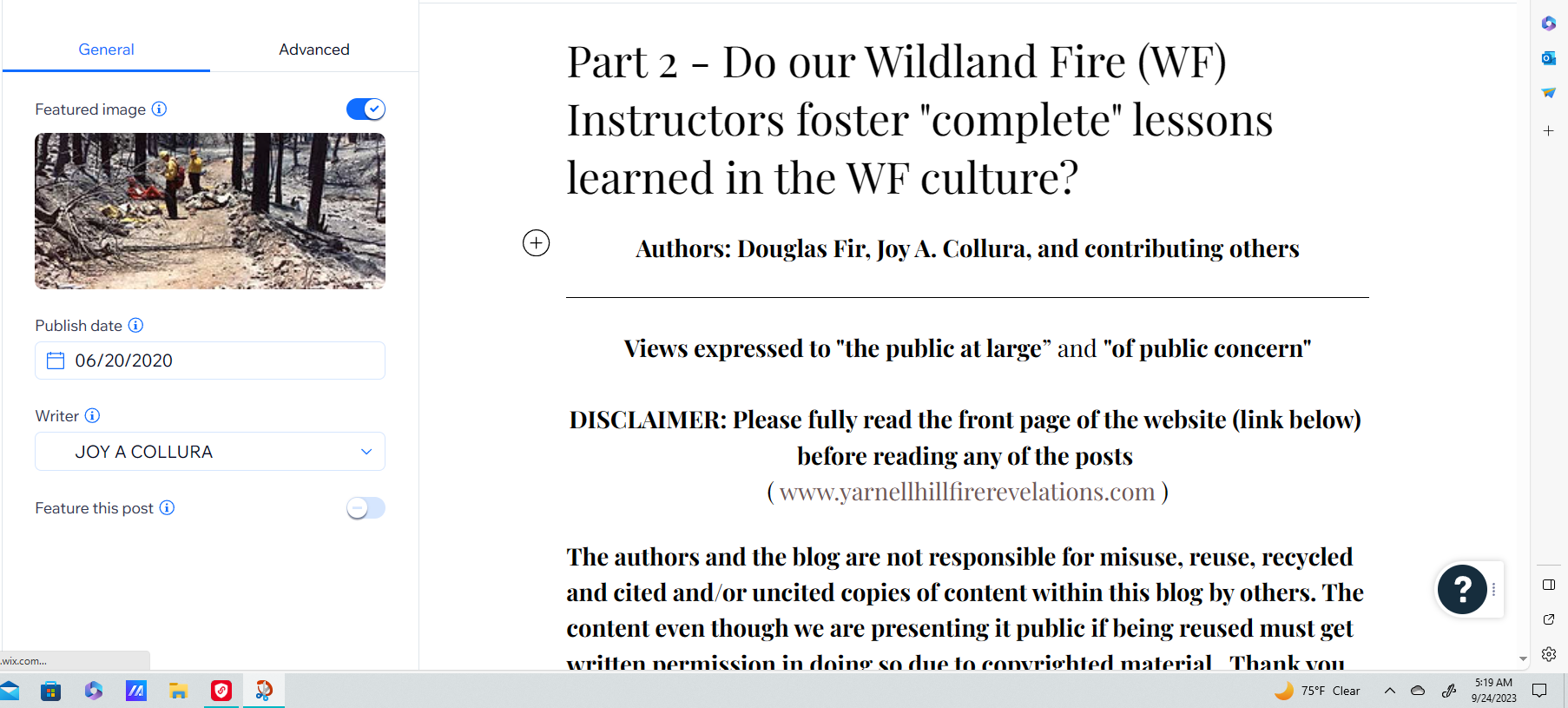 Part 6 - Do our Wildland Fire (WF) Instructors foster "complete ...