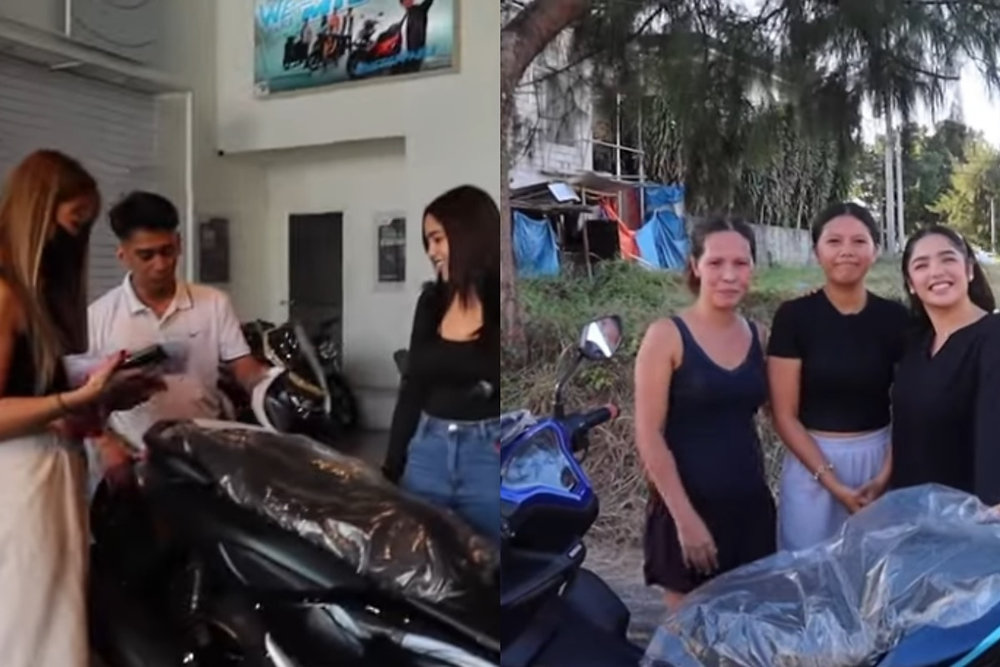 Andrea Brillantes surprises house helpers with new motorcycles