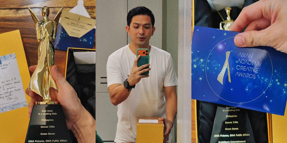 Dennis Trillo receives Best Actor trophy from Asian Academy Creative ...