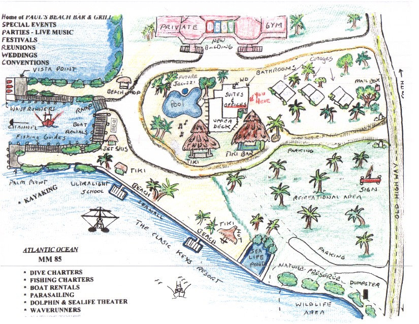 Coconut Cove Property Map - Florida Keys Beach Resort Private Events