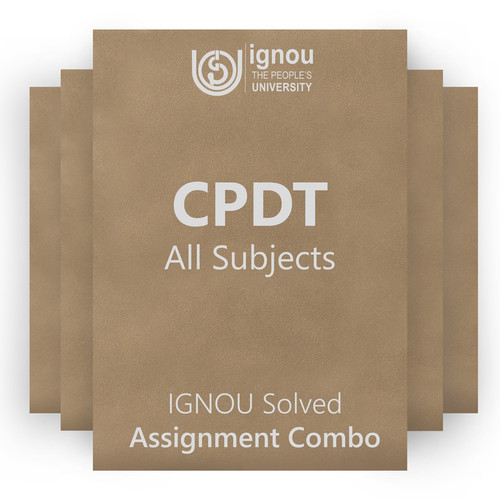 CPDT Solved Assignment Combo (2023-24) | Gyaniversity Publications