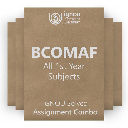 BCOMAF 1st Year Solved Assignment Combo (2023-24) | Gyaniversity Publications