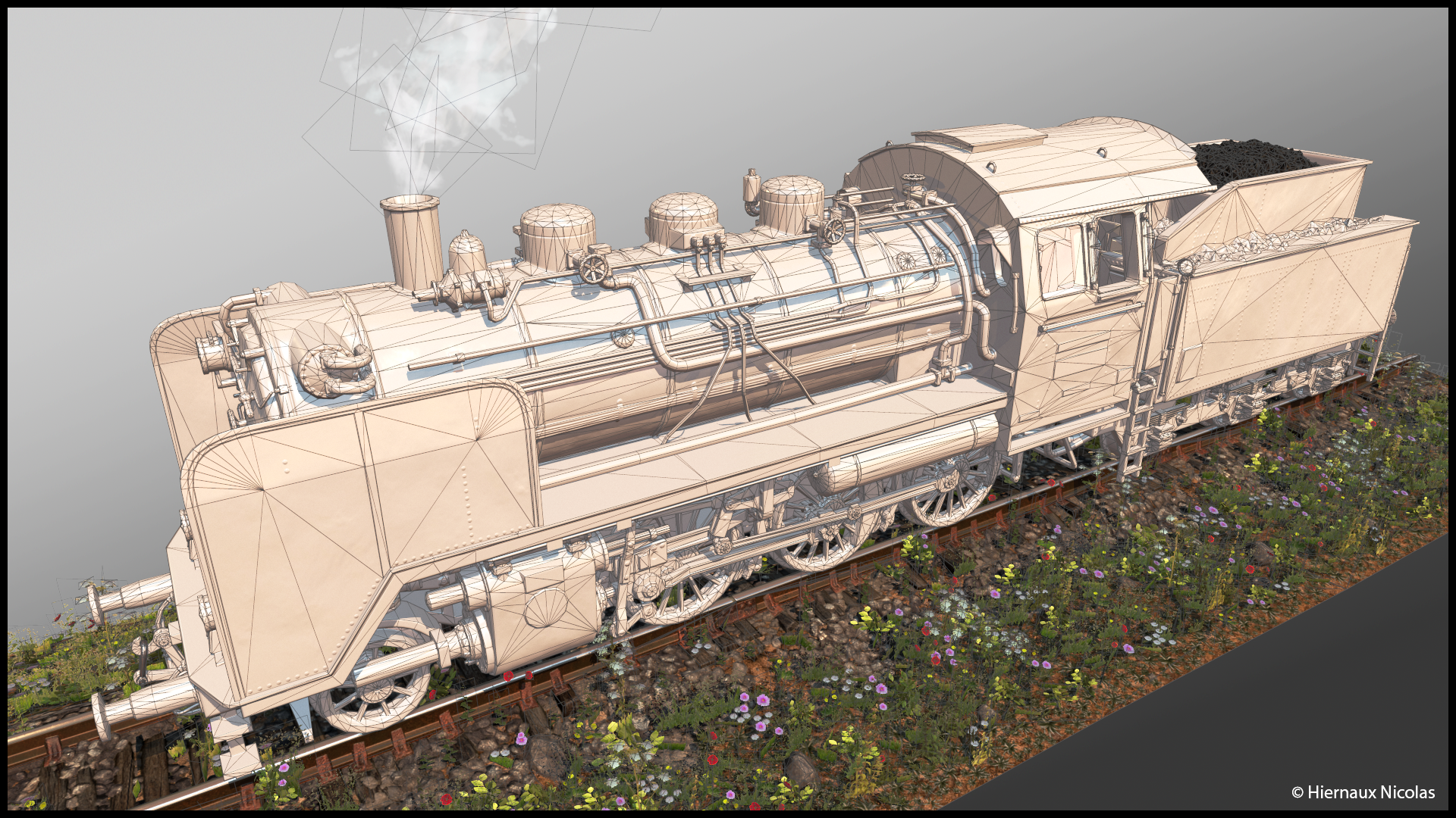 Hiernaux Nicolas - The steam locomotive | freelance real time artist
