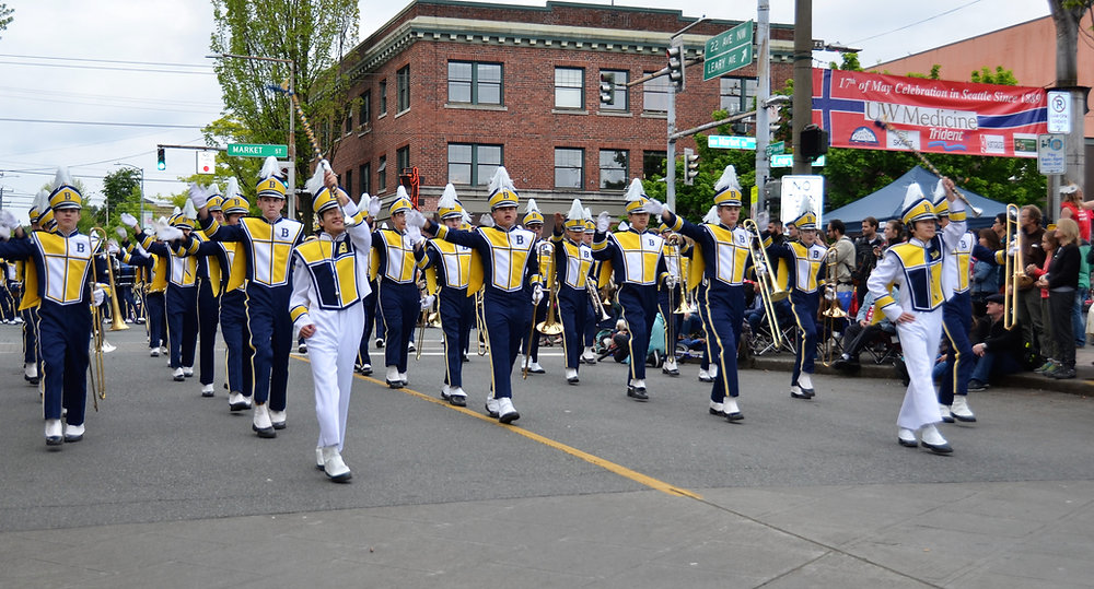Marching Band entertains at Ballard Parade