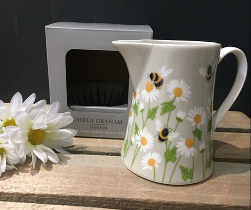 Gisela Graham bone China small bee and daisy jug | mysite