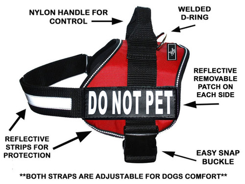 Working "Do Not Pet" Harness | Doggie Stylz