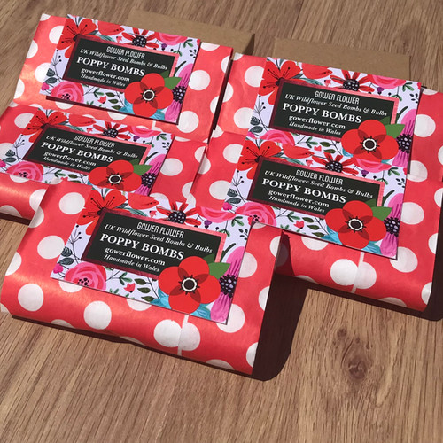 Poppy Seed Bomb Party Packets - 4 bombs per pack and a product card ...