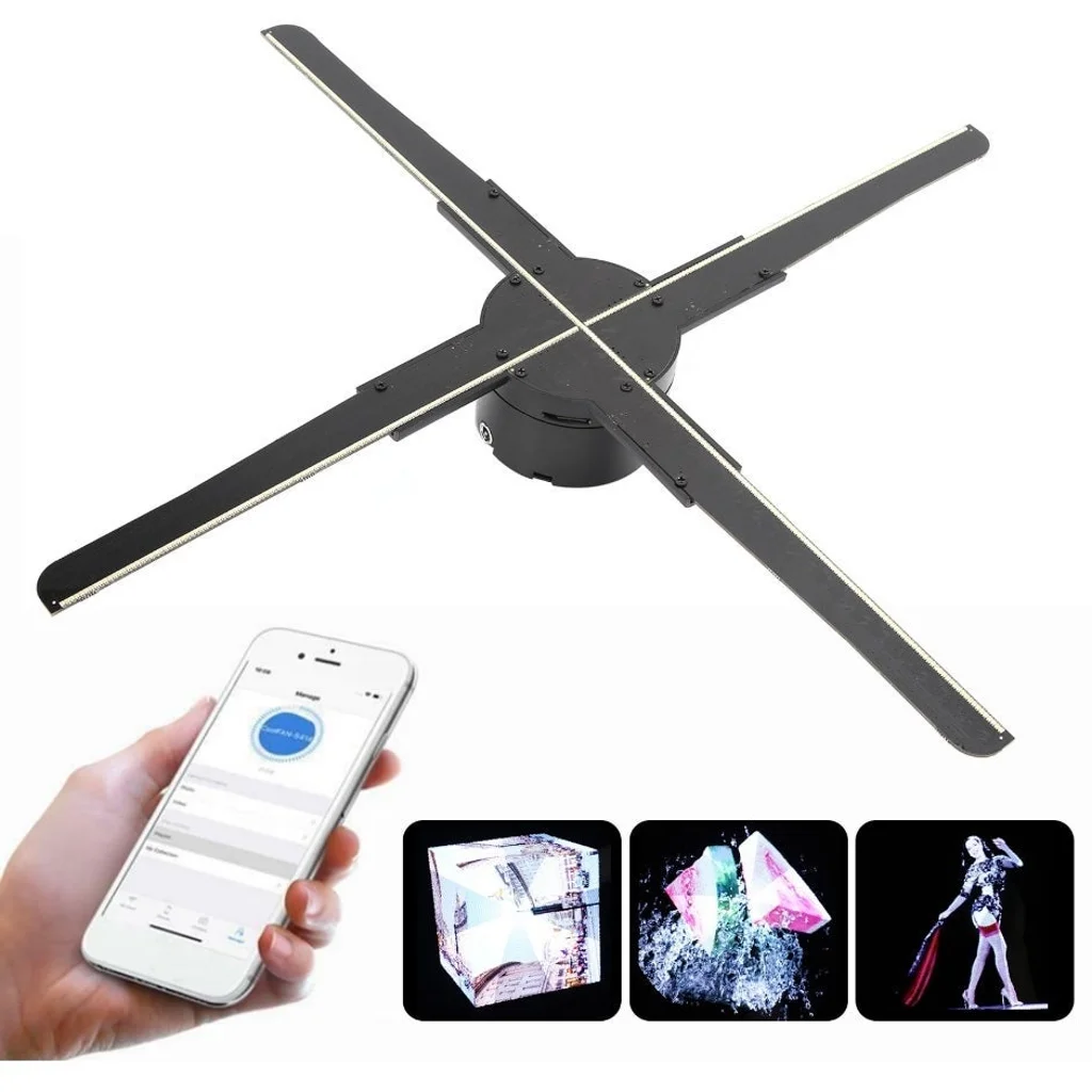 3D LED WiFi Holographic Projector Display Fan (17” Advertising ...