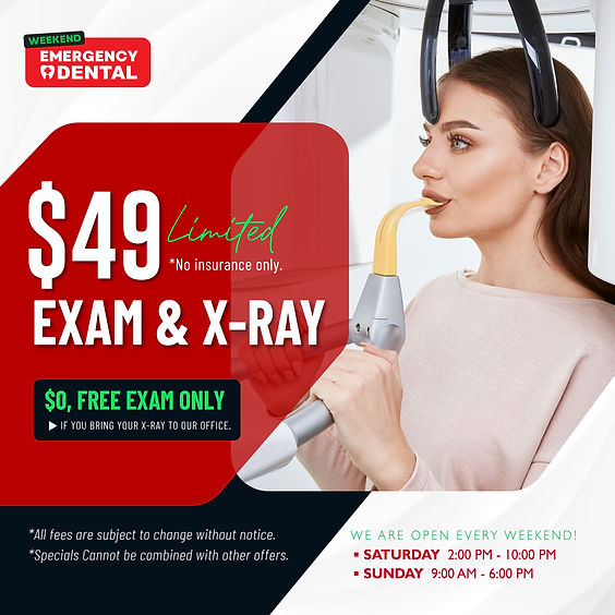 Promotions | Weekend Emergency Dental | Friday Saturday Sunday | Irving ...