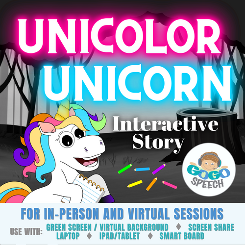 Unicolor Unicorn | Speech Therapy Activity | GoGo Speech