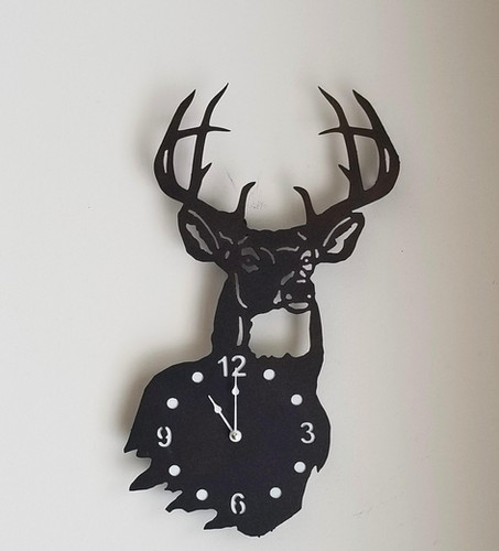 White tail buck clock | Michigan in Metal