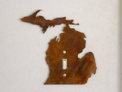 Michigan Single-Toggle Switch Plate | Michigan in Metal