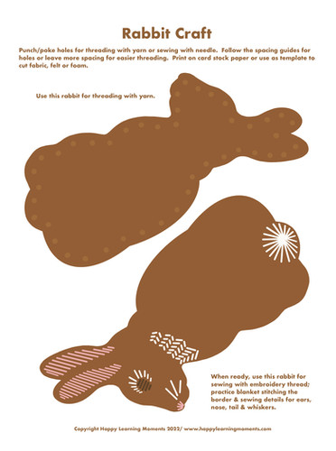 Rabbit Threading & Sewing | HappyLearningMoments