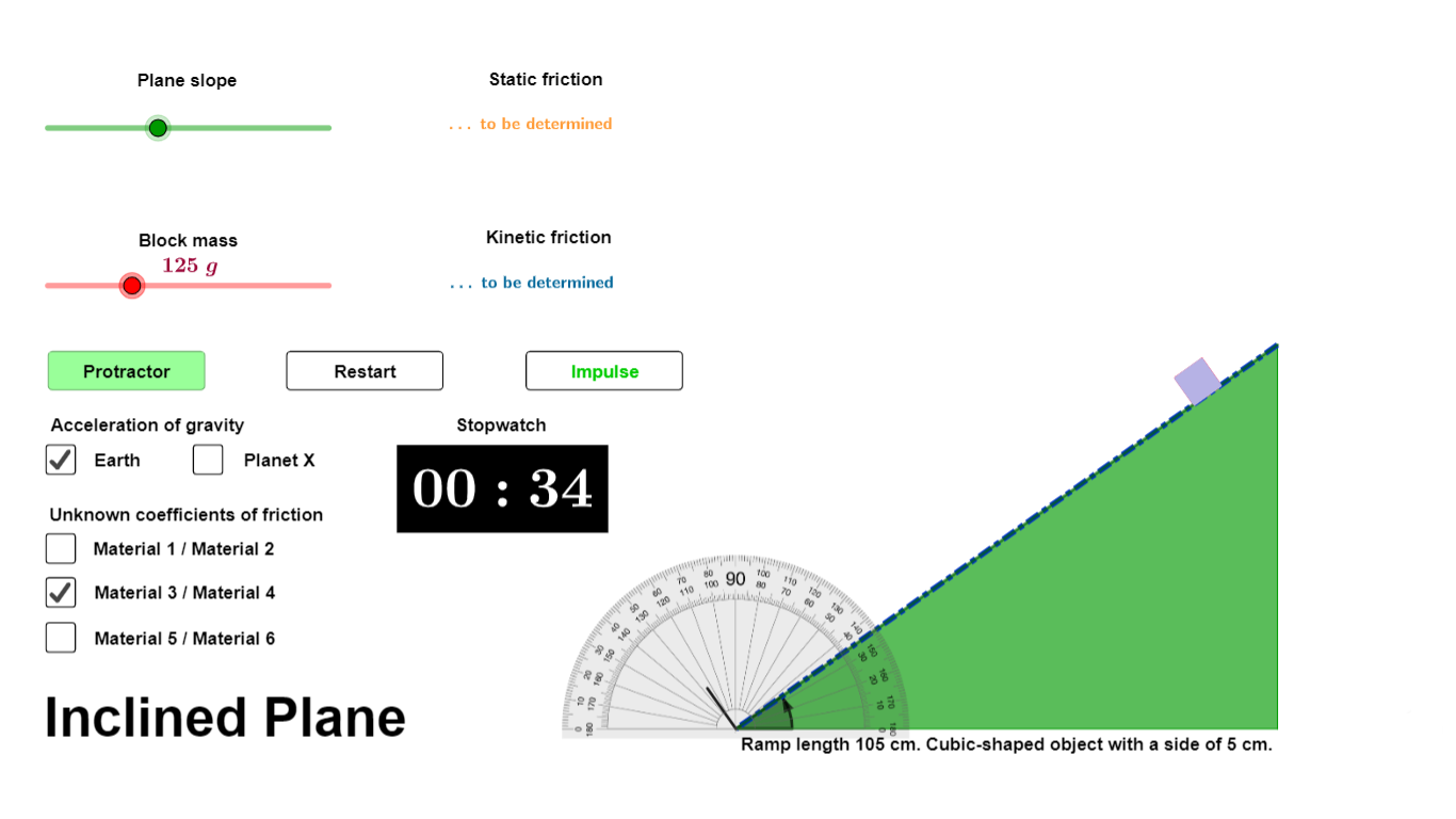Inclined Plane | Virtual Laboratory of Physics | UFC