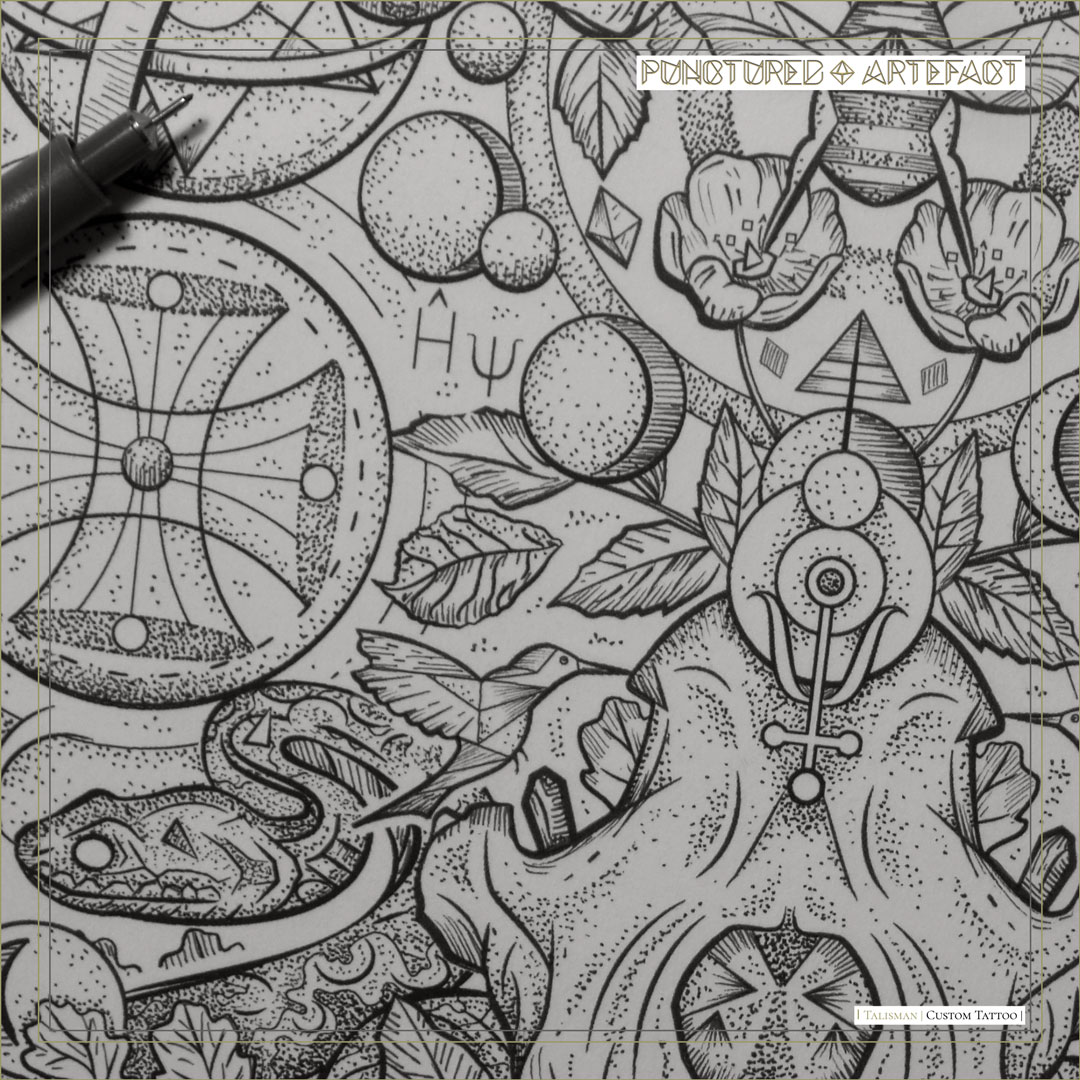 CUSTOM INK | TALISMAN | Tattoo Sleeve Design | Punctured Artefact
