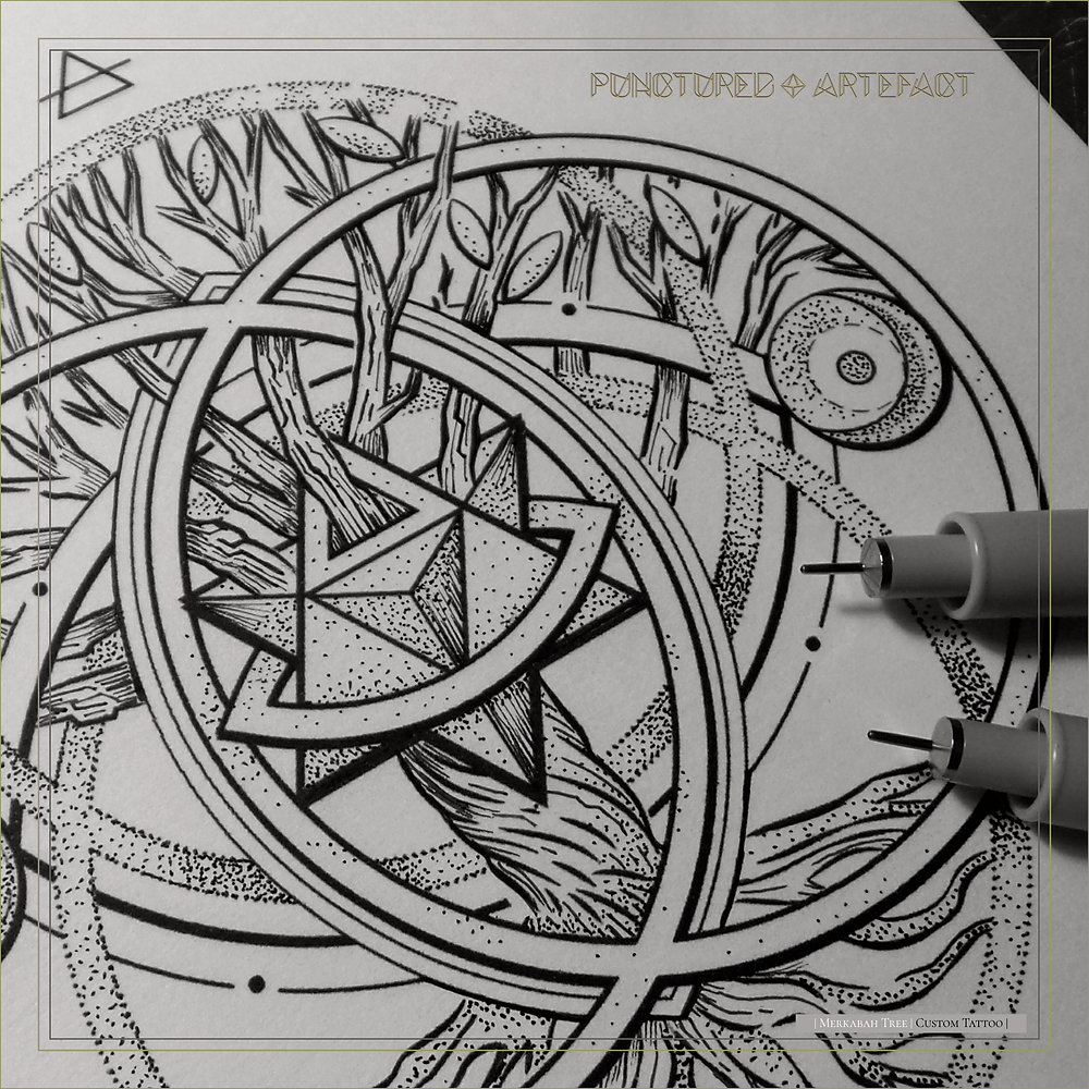 CUSTOM TATTOO DESIGN | Merkabah Tree