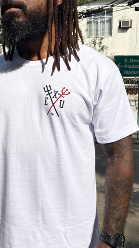 CAMISETA EXU CRUZADO MALHÃO BRANCA | fowler