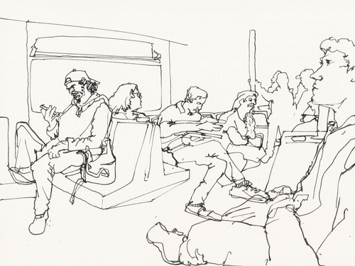 Q Train NYC Subway Original Drawing | Kevin Zych