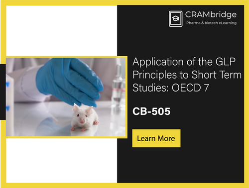 Application of the GLP Principles to Short Term Studies : OECD 7 ...
