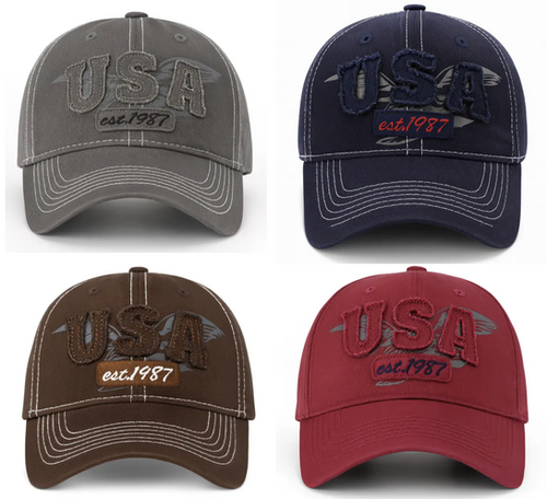 12 USA CAPS ($4.5 Each) SKU 636 | militarywholesale