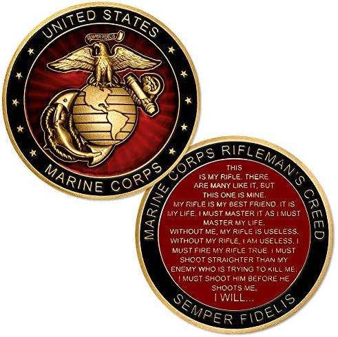 Rifleman's Creed USMC Challenge Coin SKU 1805 | militarywholesale