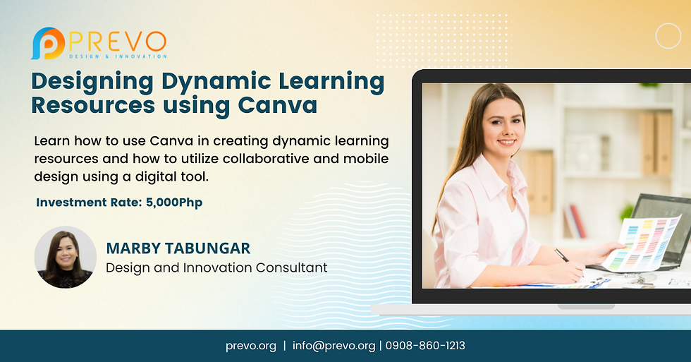 Designing Dynamic Learning Resources using Canva | Prevo