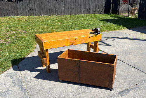 Carpentry Table and Wood/Tool Storage Box Combo | HSU Products