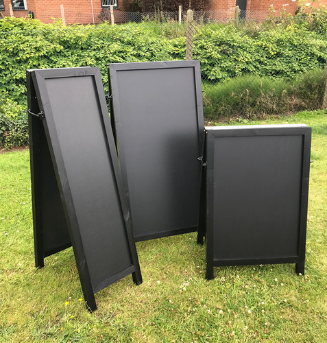 Tall and Narrow A-Frame Black Framed Chalkboard | Chalkboards UK