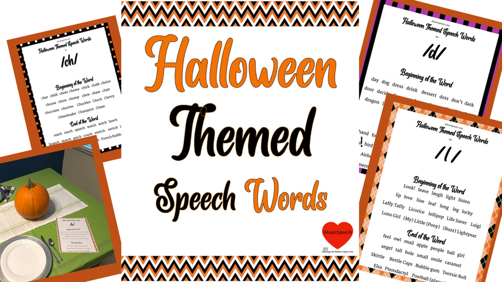Halloween Themed Speech Words