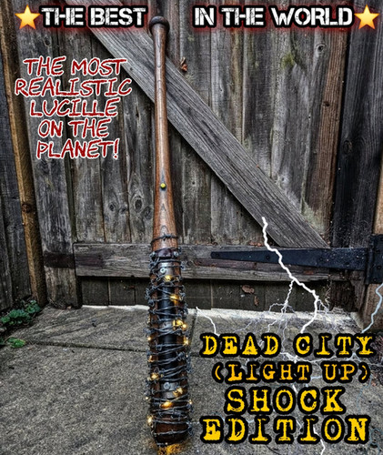 ⭐DEAD CITY, LIGHT UP SHOCK EDITION, LUCILLE BAT⭐ REAL BARBED WIRE ...