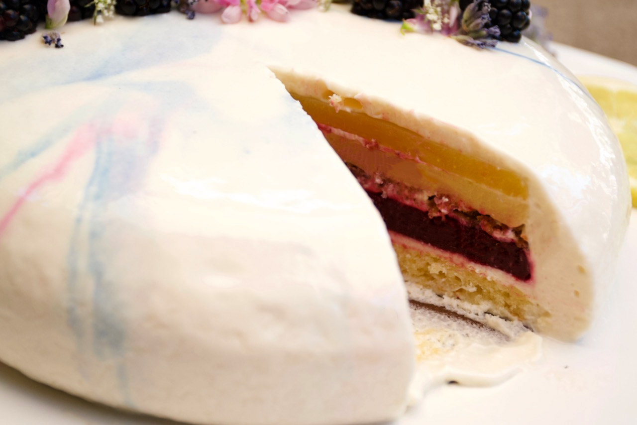 Blackberry & Lemon Mousse Entremet