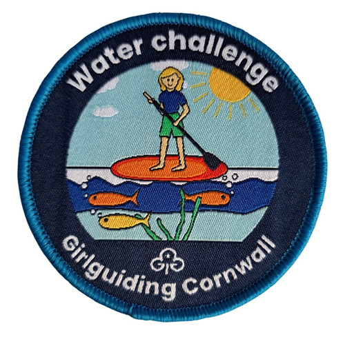 Water challenge woven badge | Girlguiding Cornwall