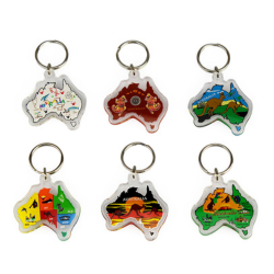 Australia Map Keyring Pack | SYDNEY SOUVENIRS