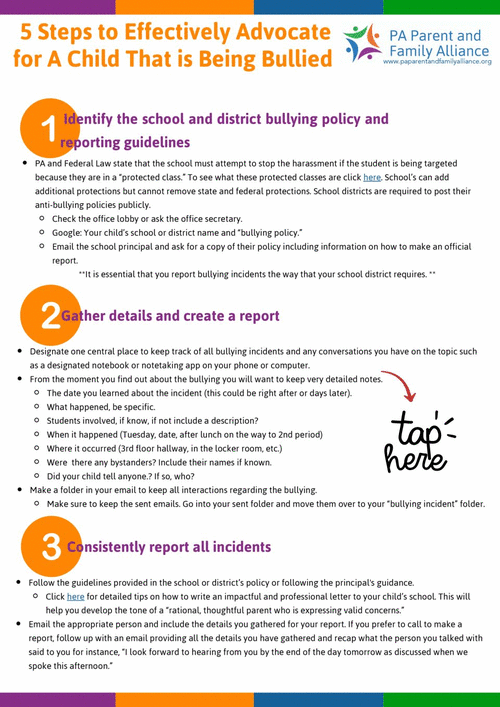 Advocating for A Child Being Bullied